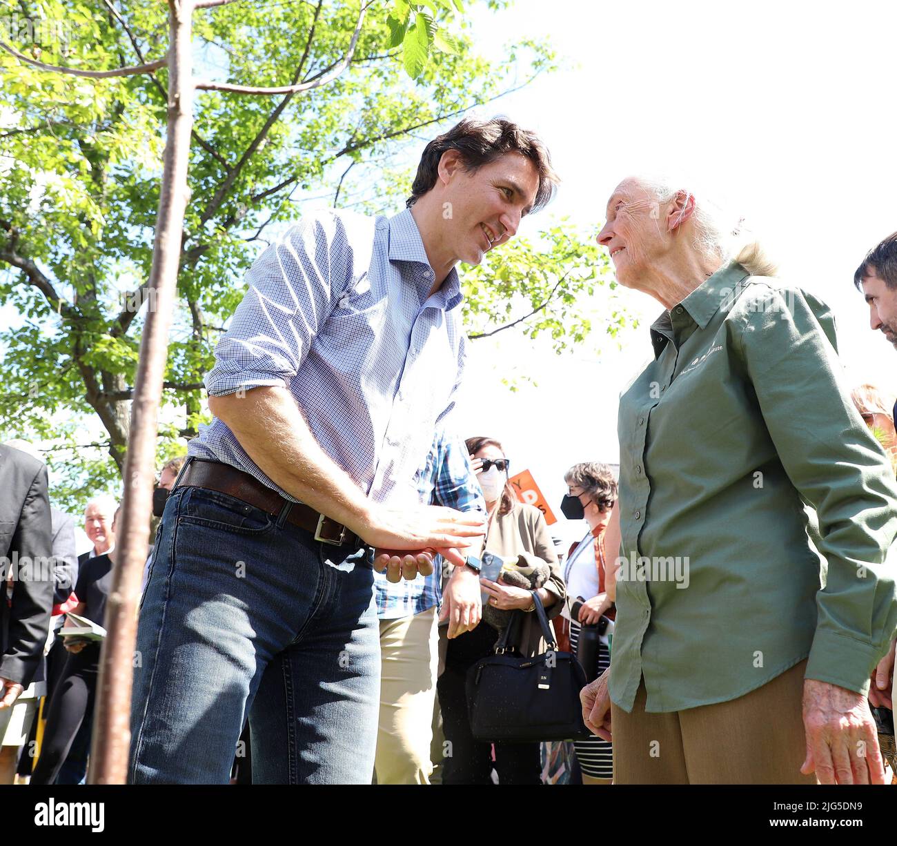 Prime Minister Justin Trudeau and Dr. Jane Goodall took part in the ...
