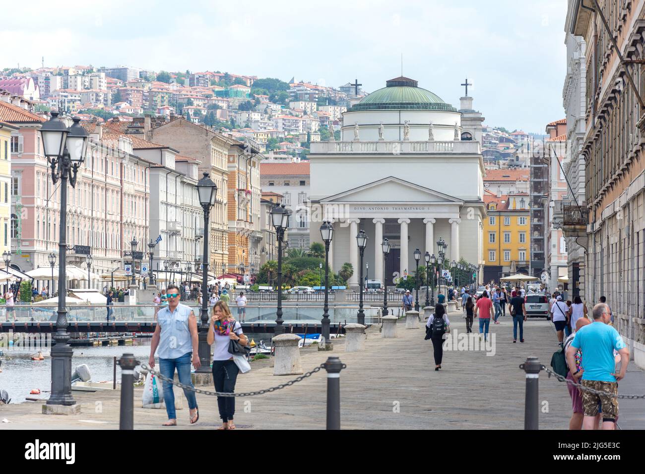 Church of Sant'Antonio and Canal Grande di Trieste, Trieste, Friuli ...