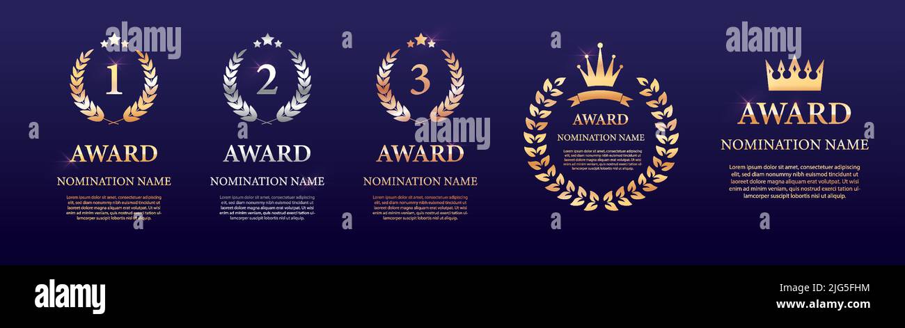 Awards design templates Stock Vector Image & Art - Alamy