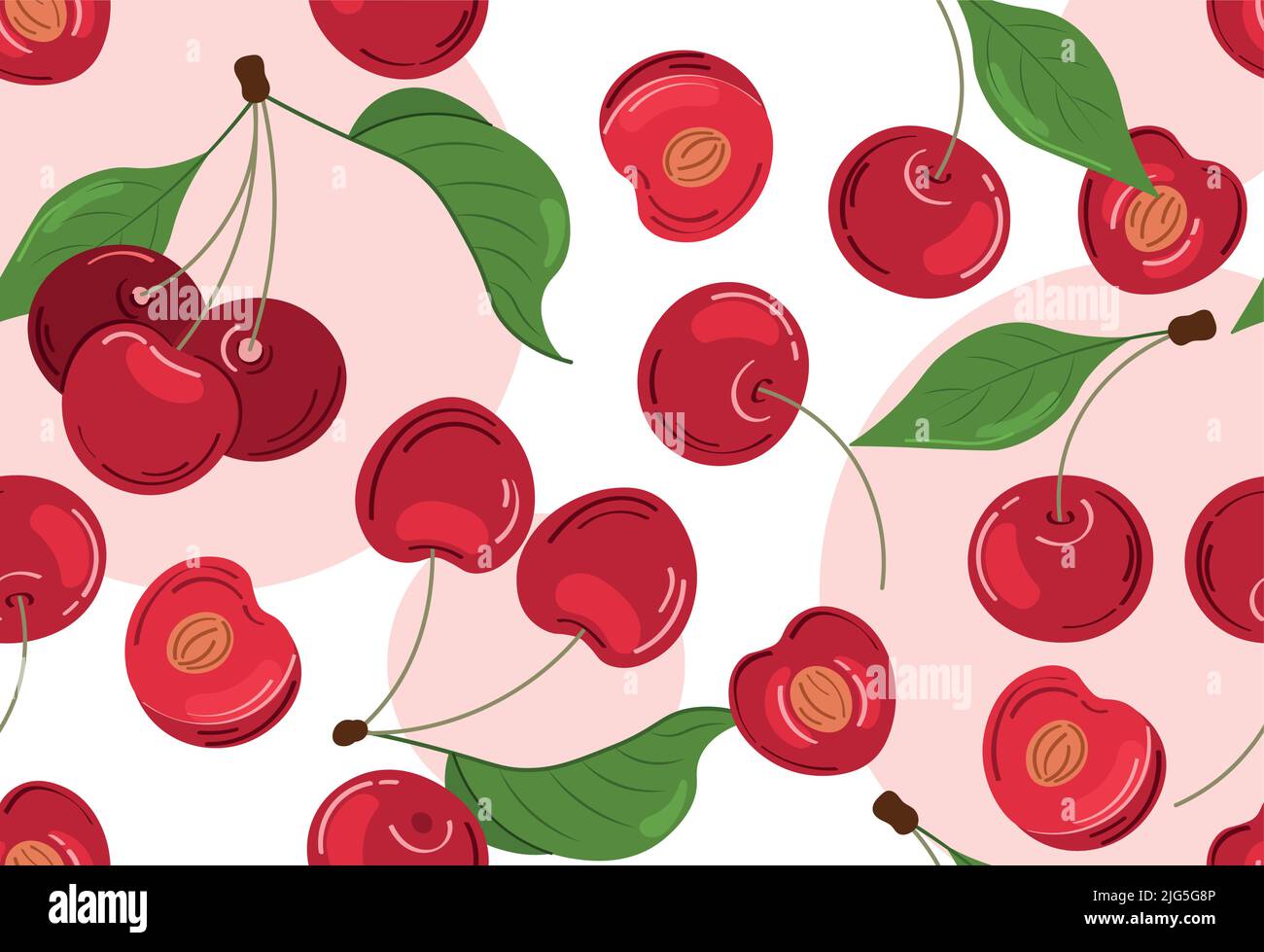 Cherry seamless pattern Stock Vector Image & Art - Alamy