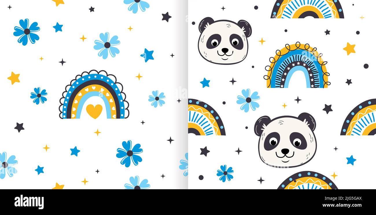 Set of cute seamless pattens Stock Vector Image & Art - Alamy