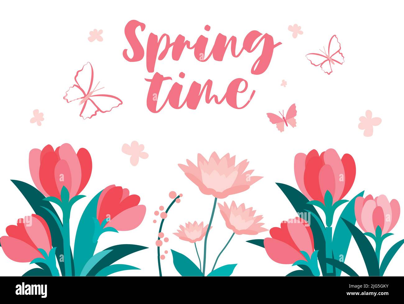 Flower frame with text Stock Vector Image & Art - Alamy