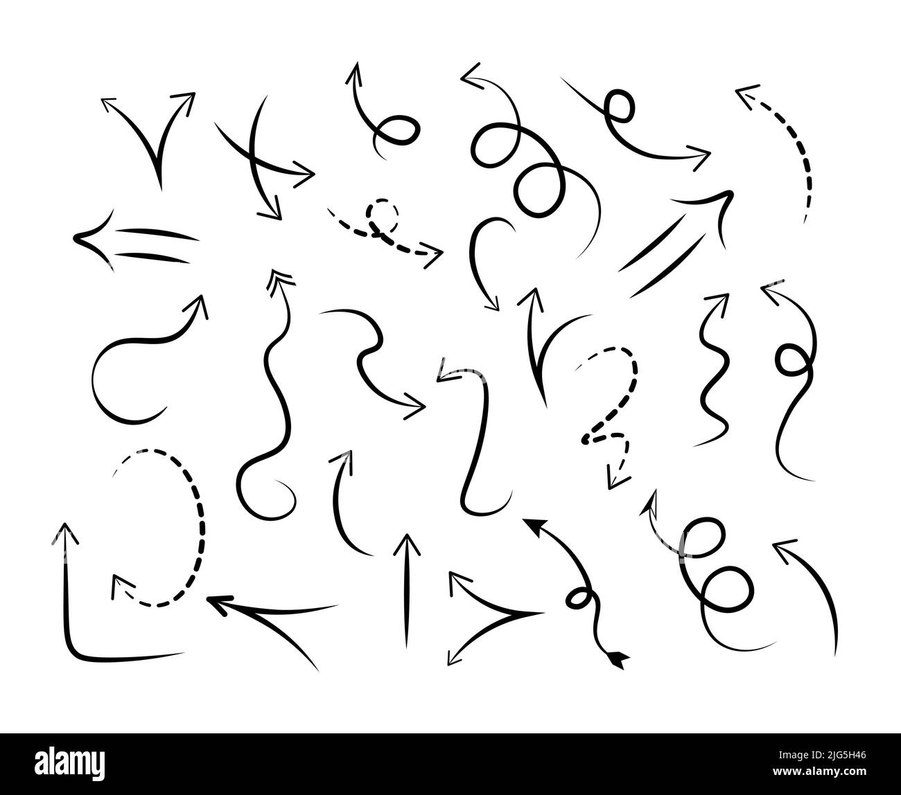 Big hand drawn arrow Black and White Stock Photos & Images - Alamy