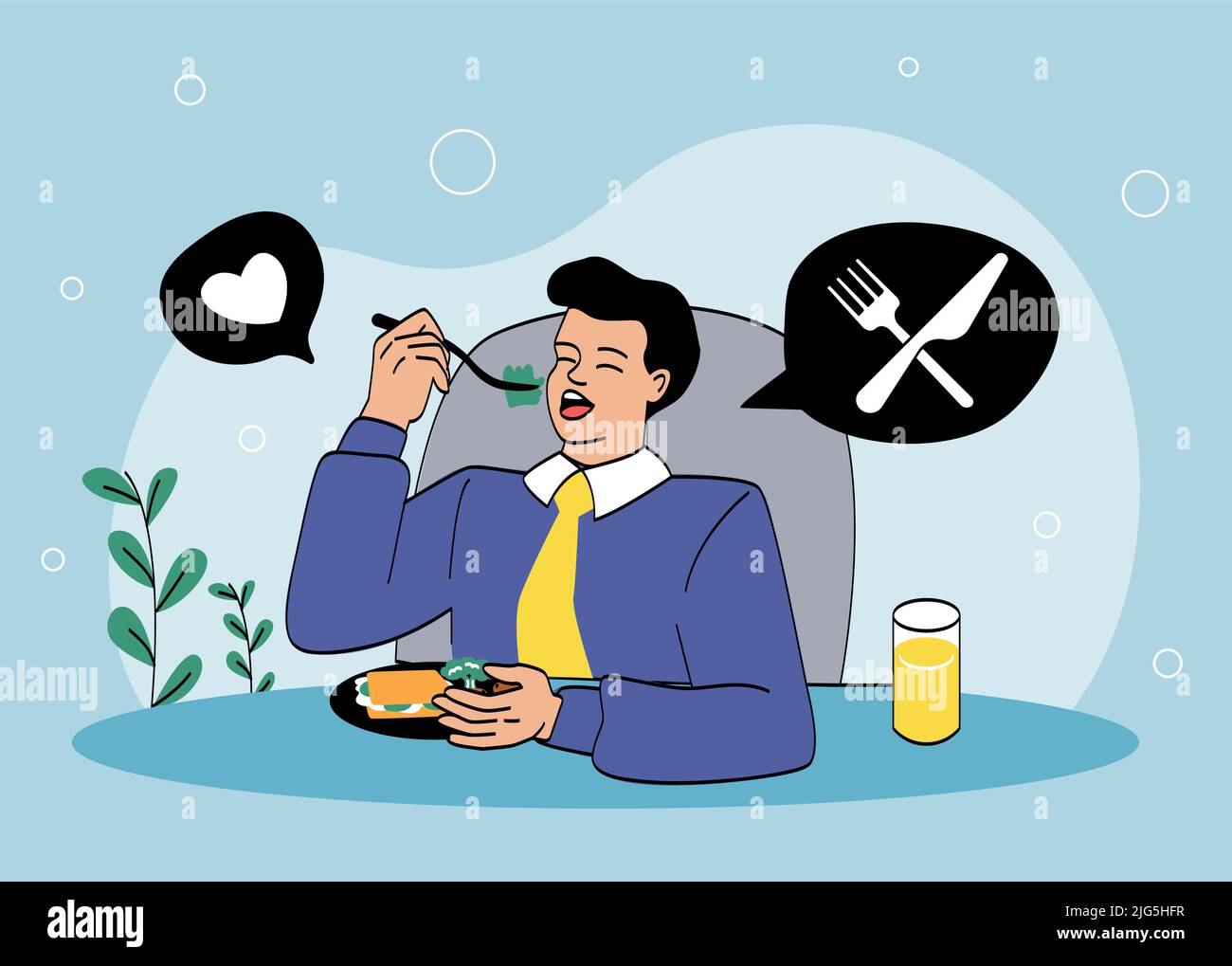 Eat employee Stock Vector Images - Alamy