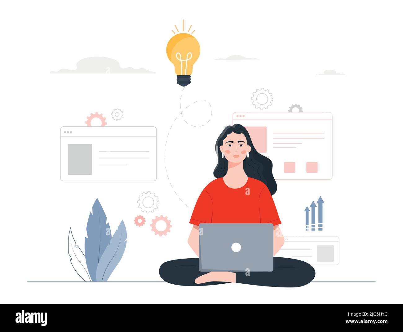 Concept of finding creative ideas and solutions Stock Vector Image ...