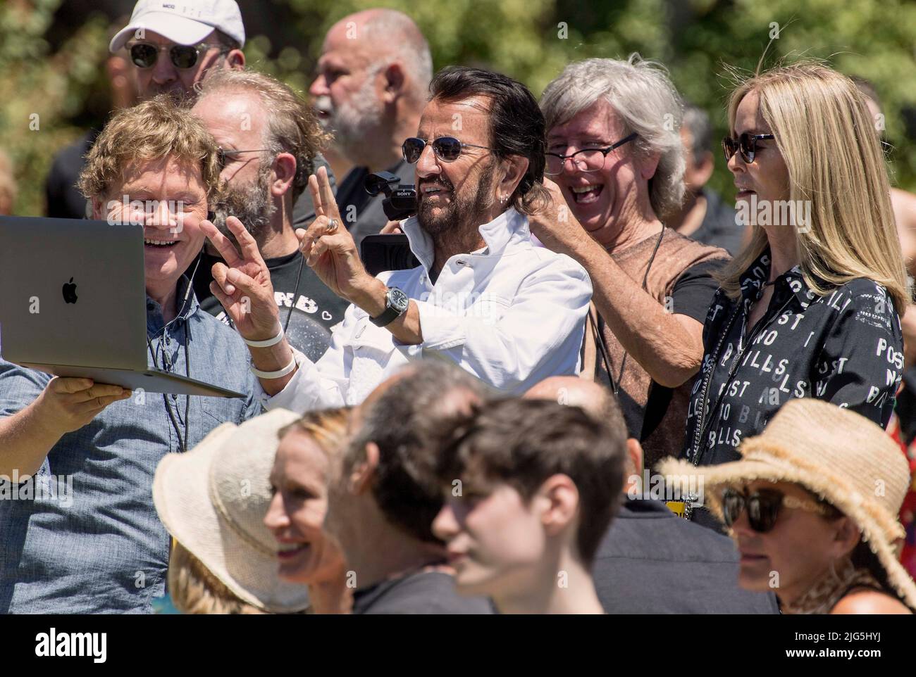 July 07, 2022 - Beverly Hills, California, USA - With his wife, BARBARA ...