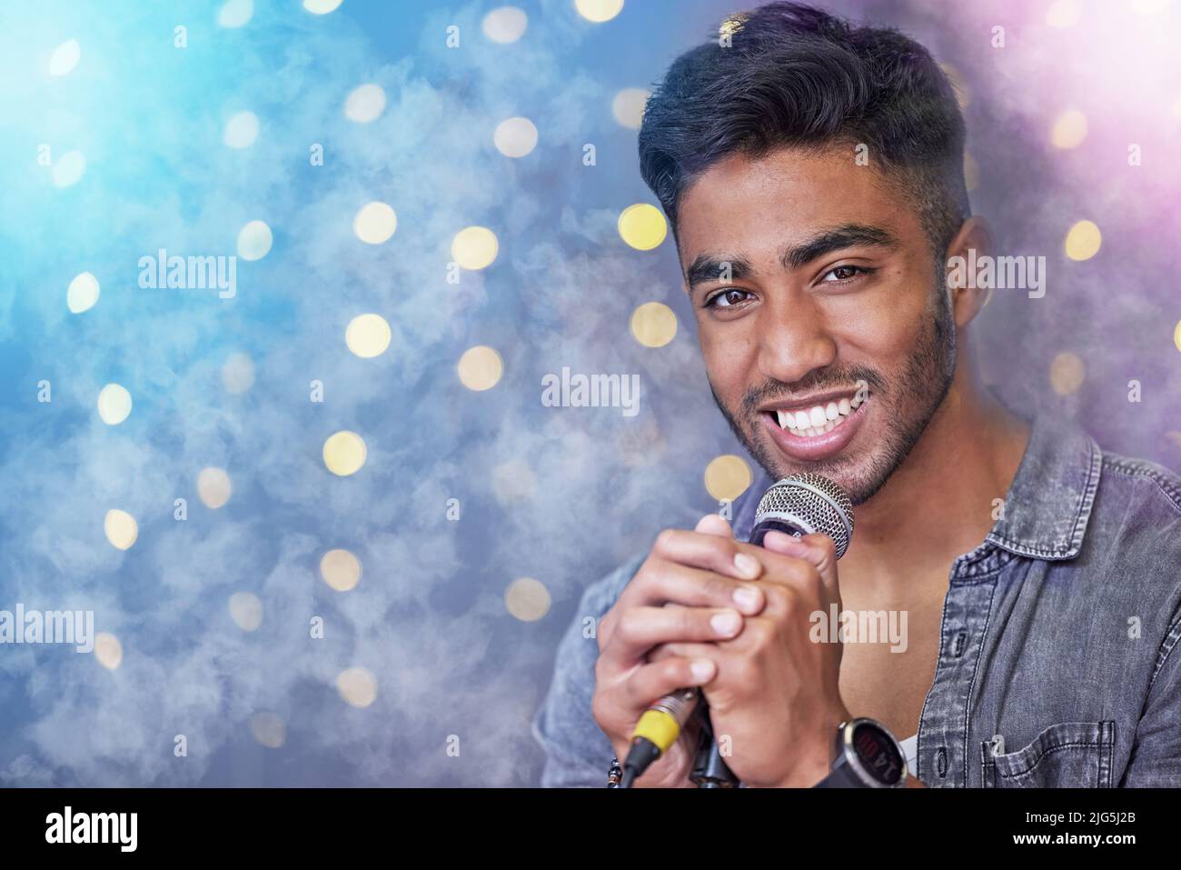 Pops newest star. Cropped portrait of a handsome young male singer ...