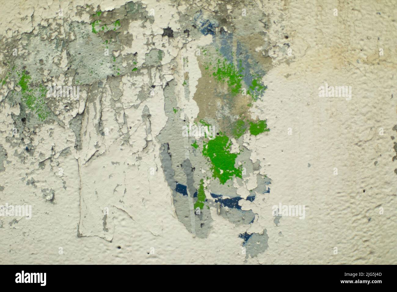 Paint on wall. Flying paint. Dry surface. Bad result. Old texture Stock ...