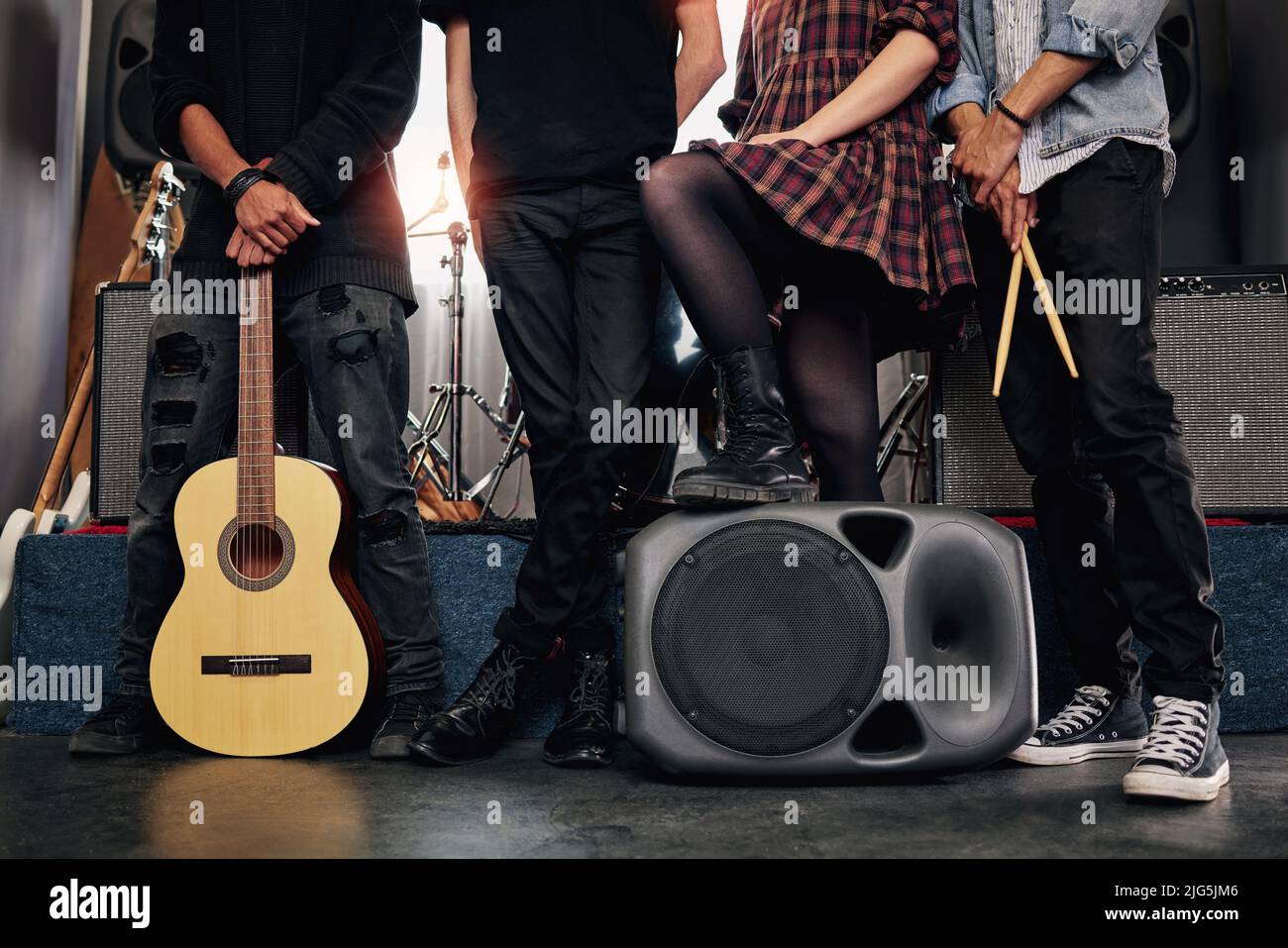 The tools of every band. Cropped shot of an unrecognizable band ...