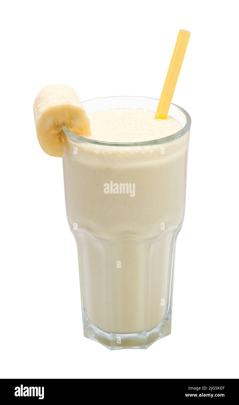 banana smoothie isolated Stock Photo - Alamy
