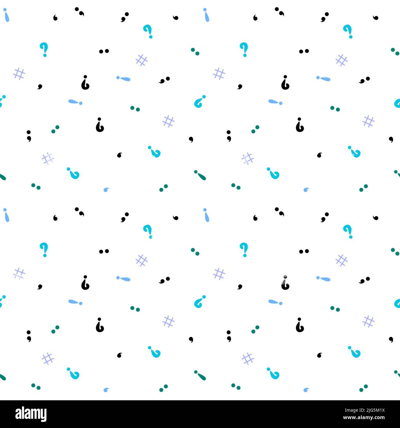 Punctuation marks seamless school pattern for kids and students for ...