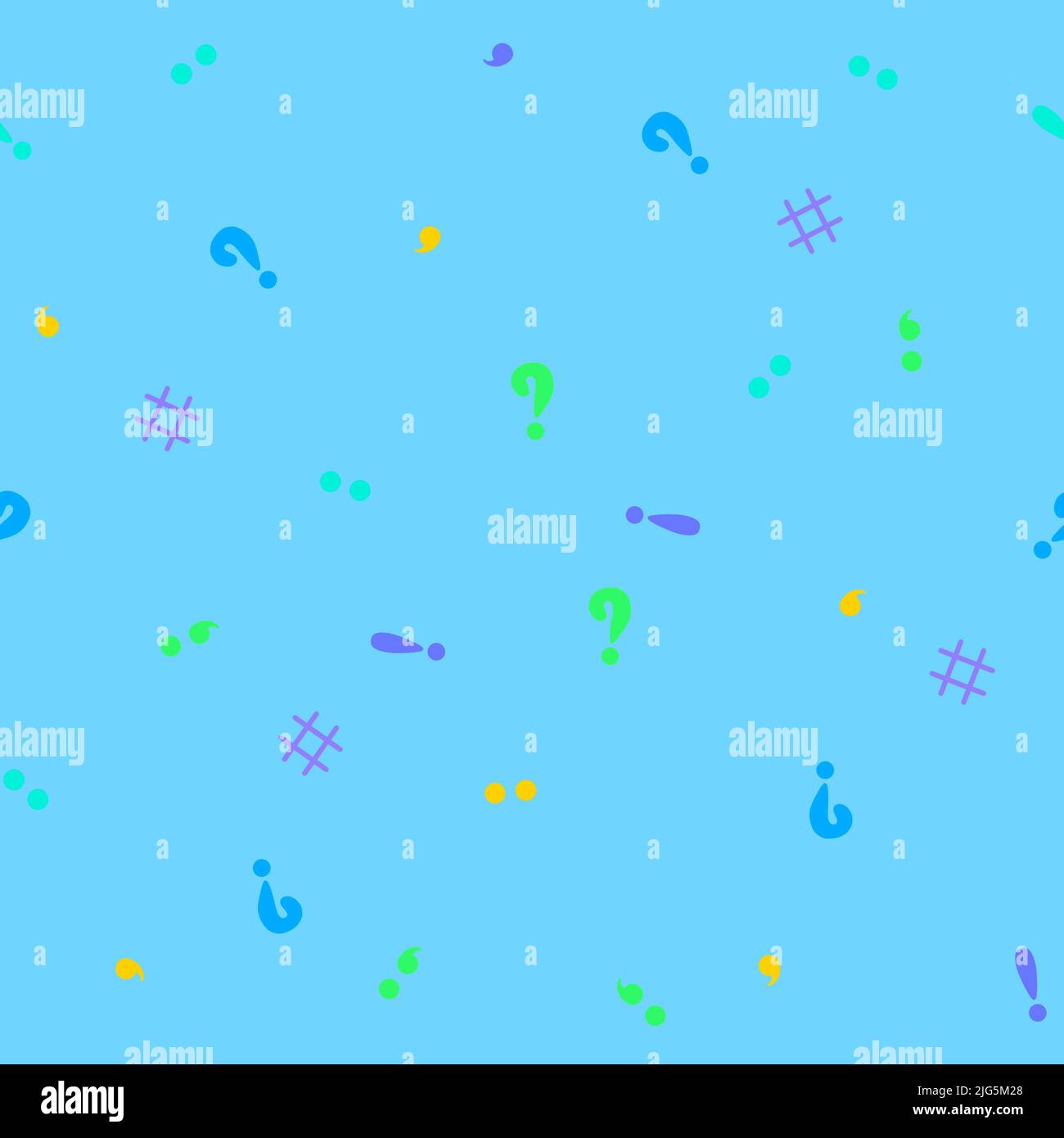 Punctuation marks seamless school pattern for kids and students for ...