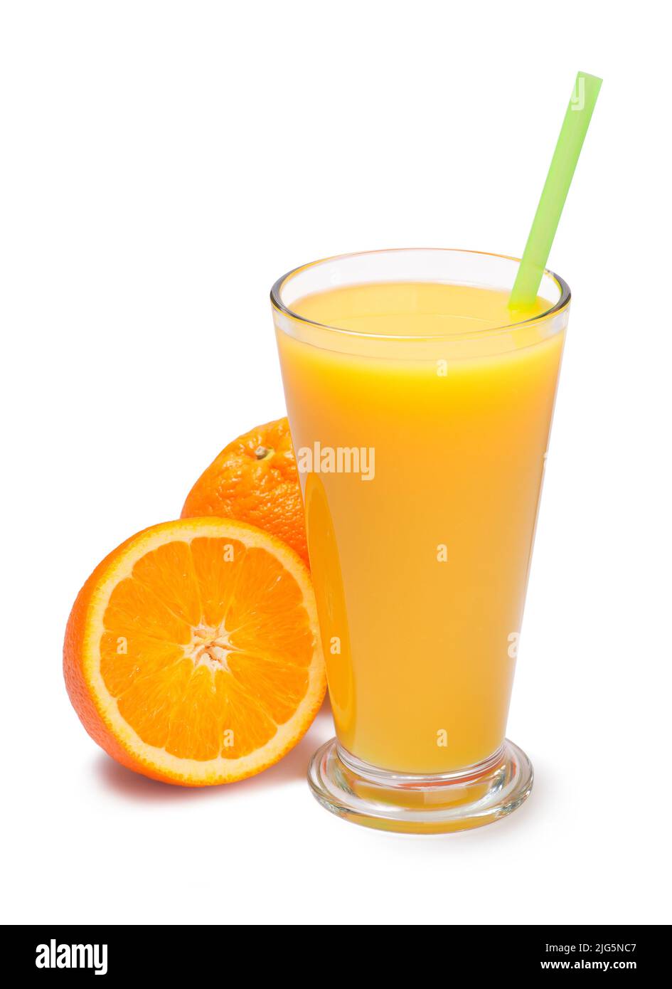 glass of freshly pressed orange juice isolated Stock Photo - Alamy