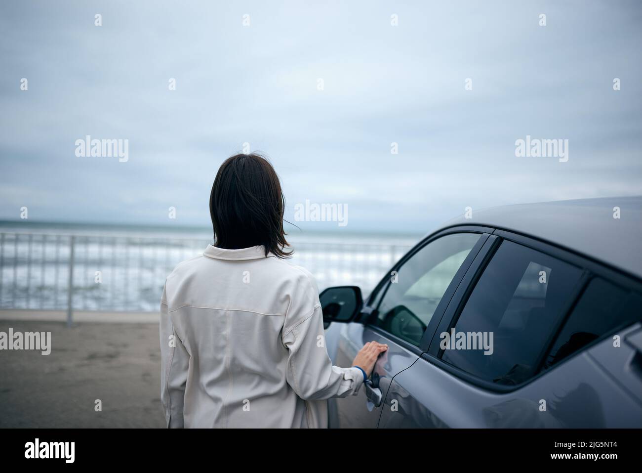 Japanese woman having a drive Stock Photo - Alamy