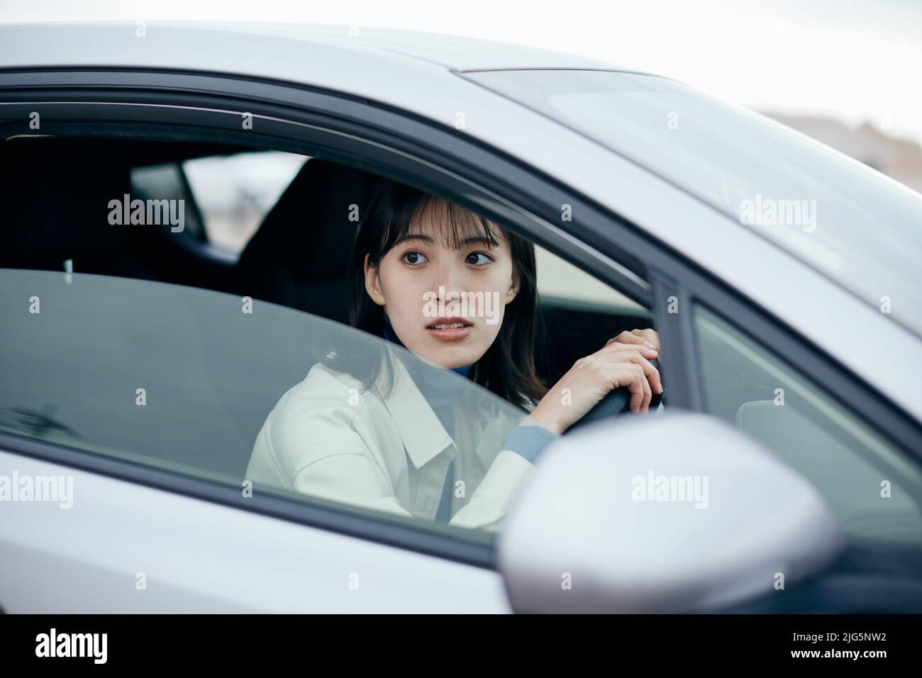 Japanese woman having a drive Stock Photo - Alamy