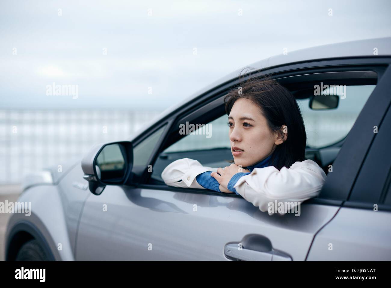 Japanese woman having a drive Stock Photo - Alamy