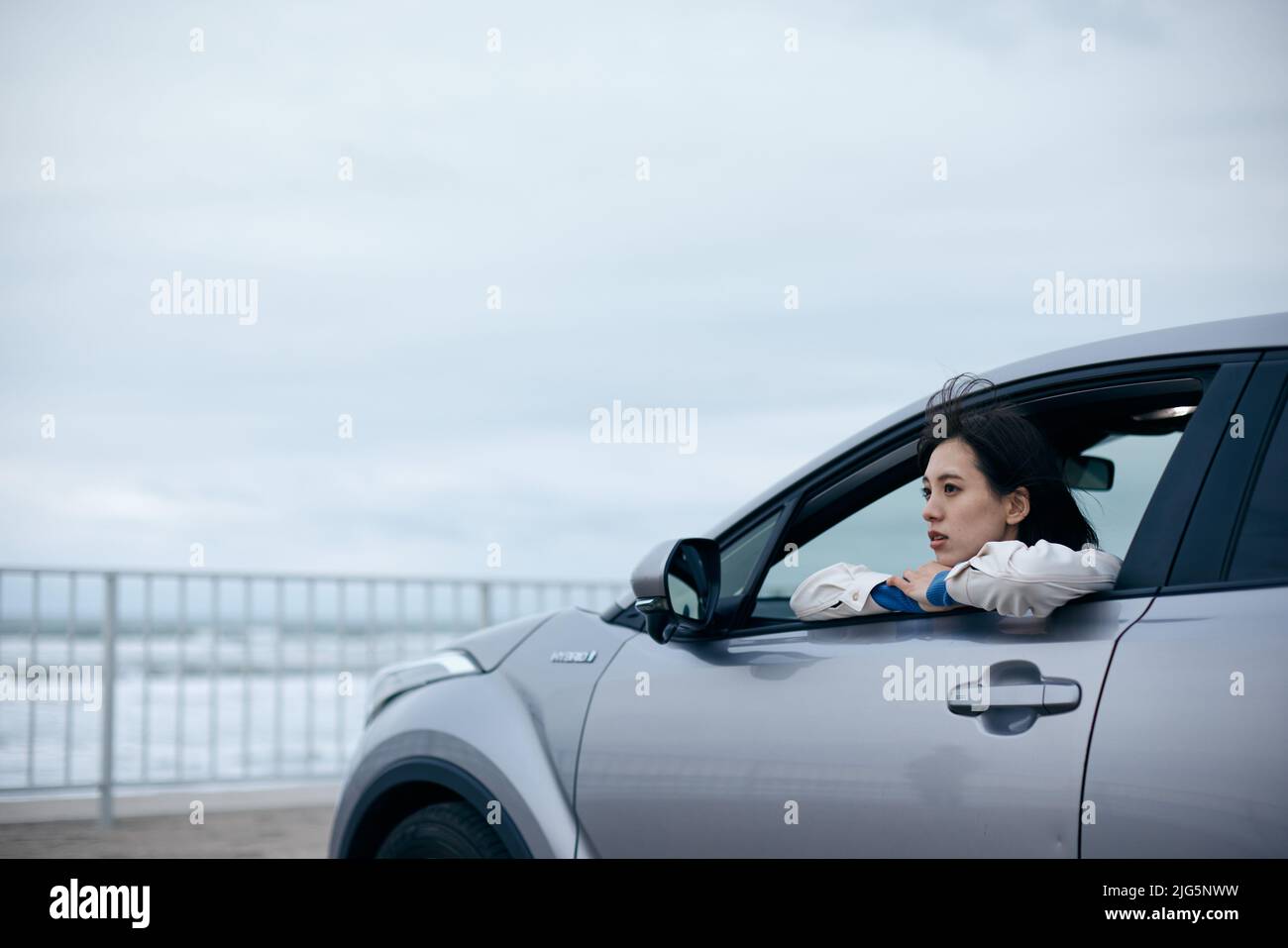 Japanese woman having a drive Stock Photo - Alamy