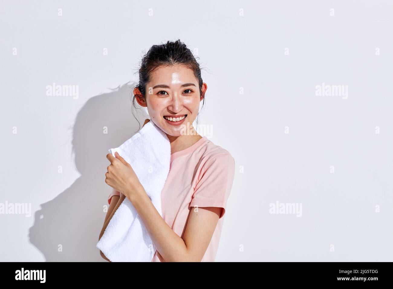 Sweat and hot Japanese woman Stock Photo - Alamy