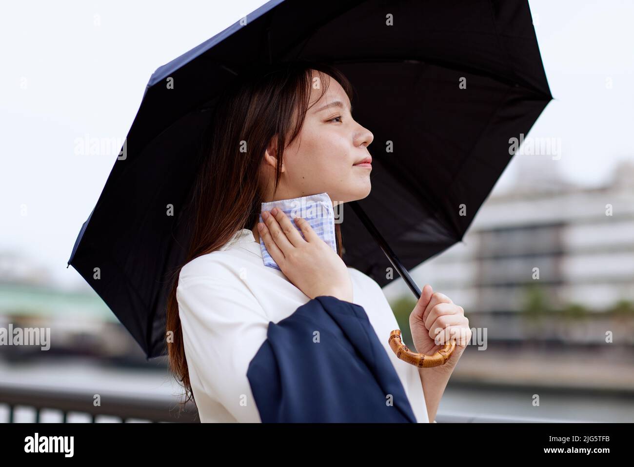 Sweat and hot Japanese woman Stock Photo - Alamy