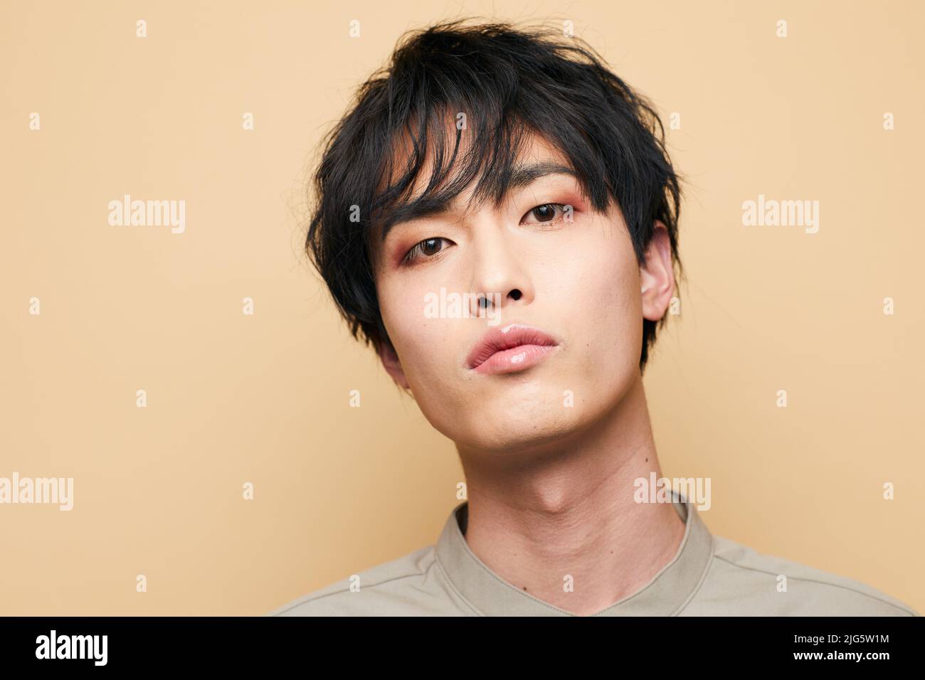 Japanese man studio portrait Stock Photo - Alamy