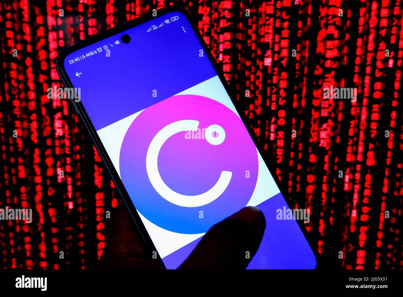 In this photo illustration, a Celsius Network logo seen displayed on a ...