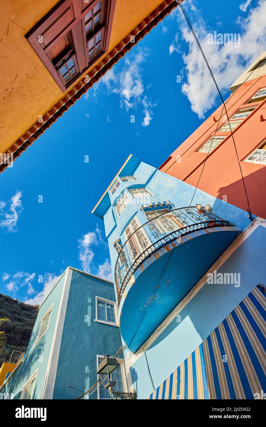 Beautiful historical and old colorful residential buildings in the city ...