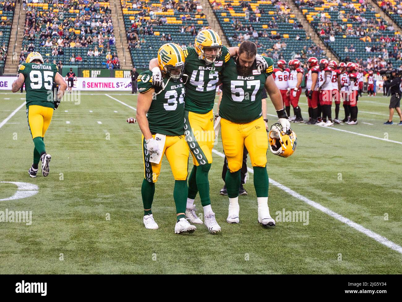 July 7, 2022, EDMONTON, AB, CANADA: Edmonton Elks' Ante Milanovic-Litre ...