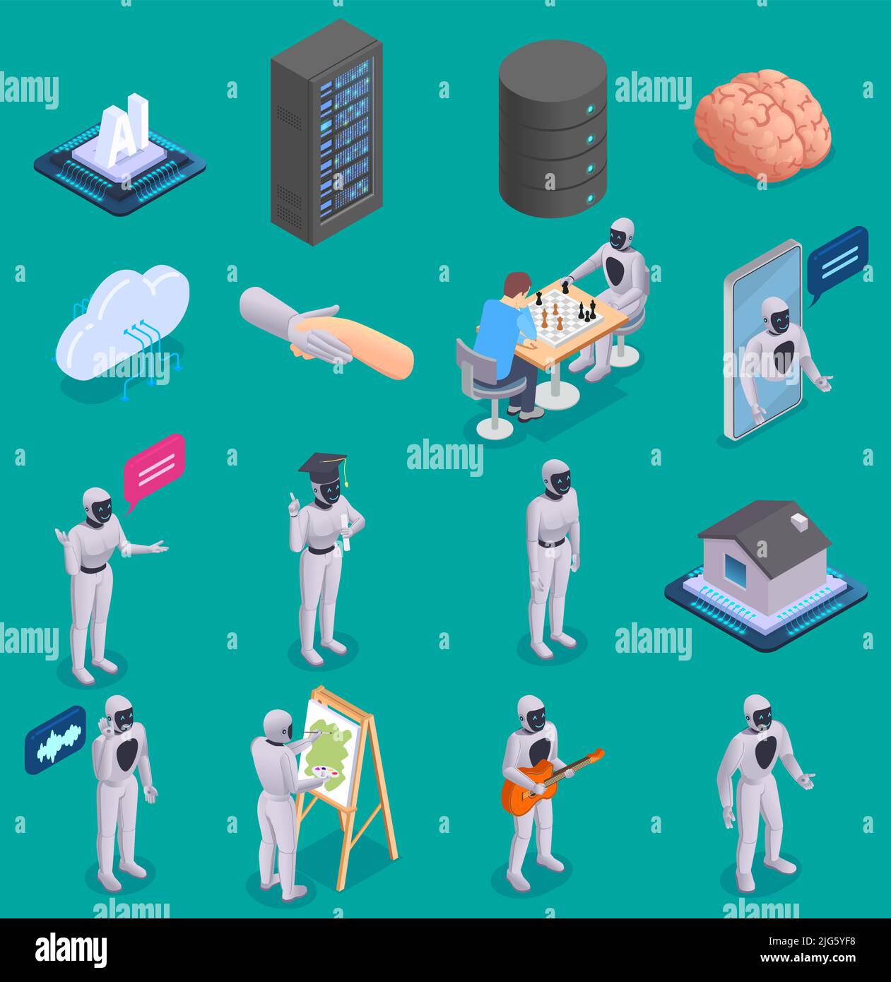 Cyber consciousness vector vectors hi-res stock photography and images ...