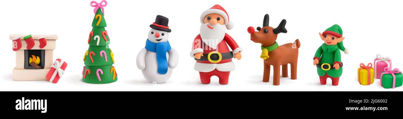 Plasticine figures Stock Vector Images - Alamy