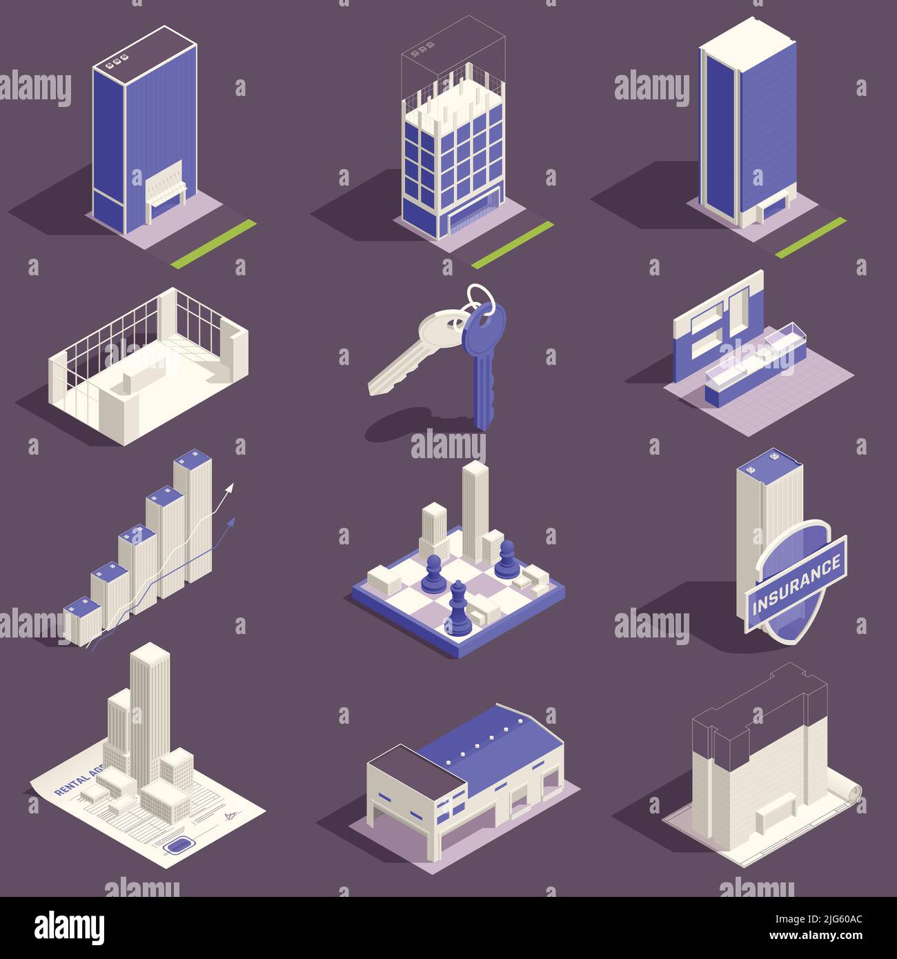 Commercial real estate building edifice office residence tower house ...