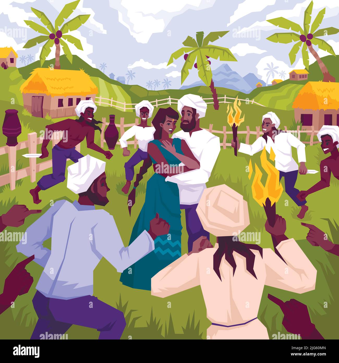 African Village Coloring Pages