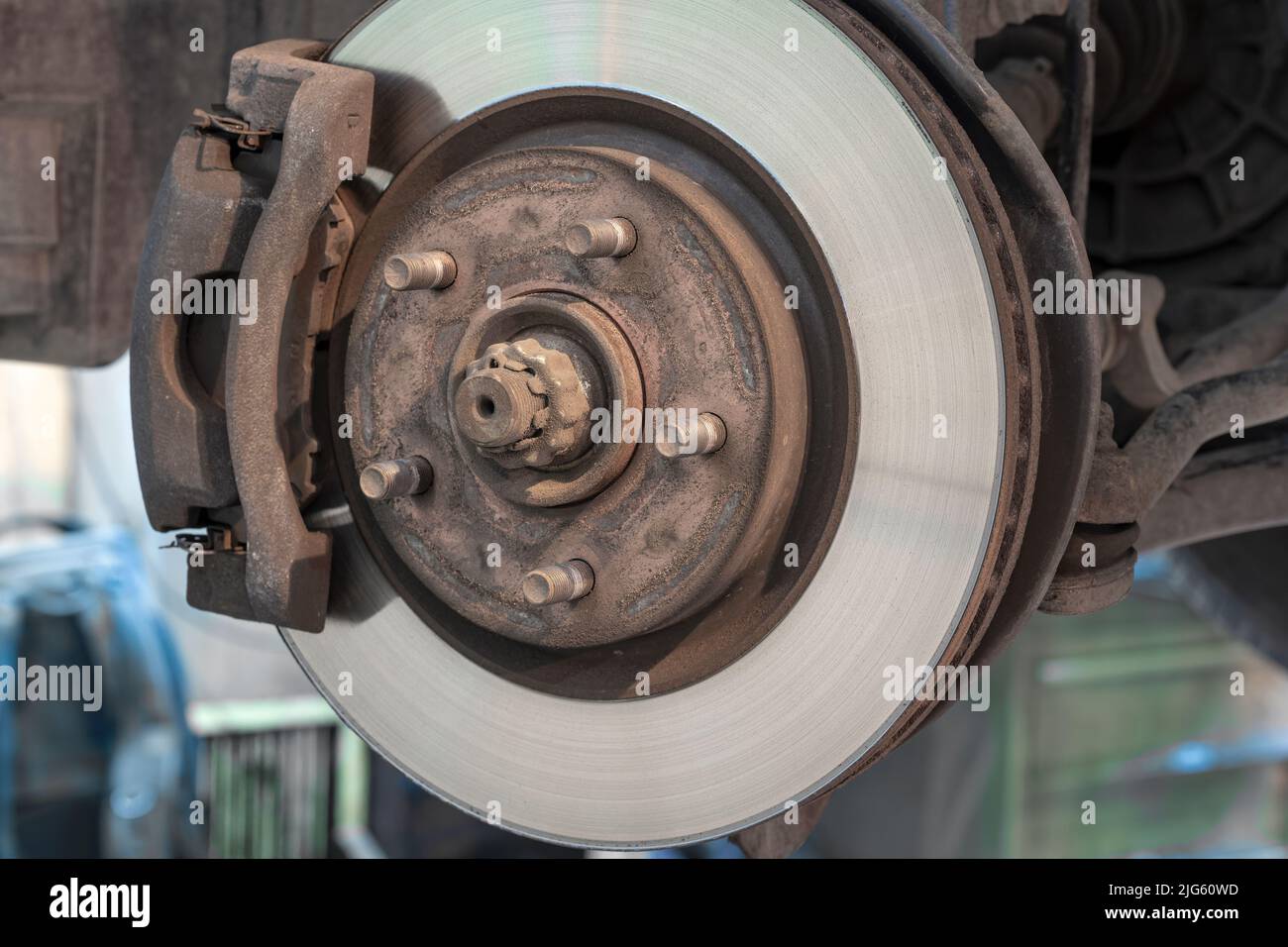 Old brake disc close up. Car repair Stock Photo - Alamy