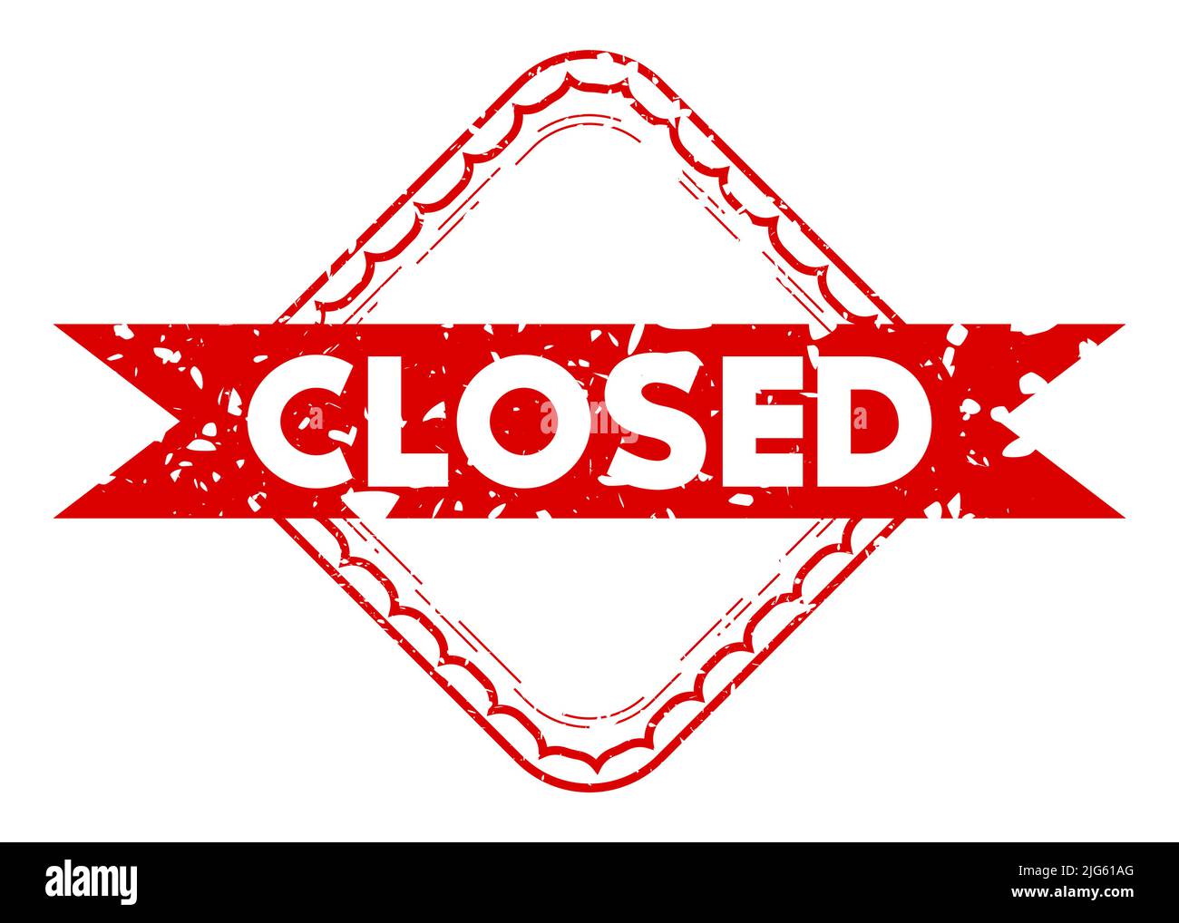 Simple vintage rubber stamp with Closed text Stock Vector Image & Art ...