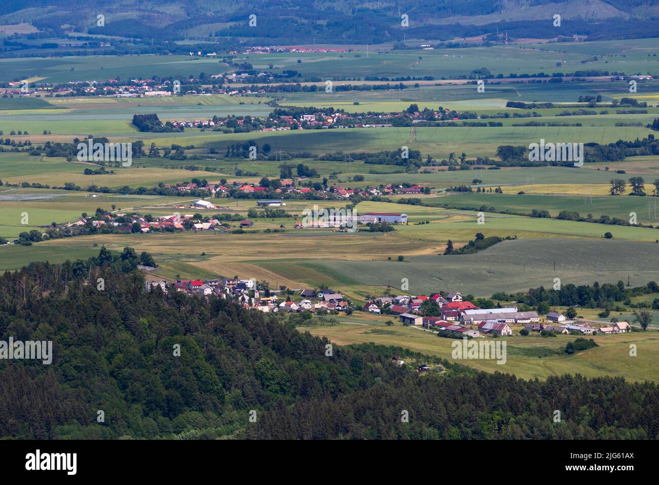 View of Turiec basin from Vysehrad mountain, Slovakia Stock Photo - Alamy