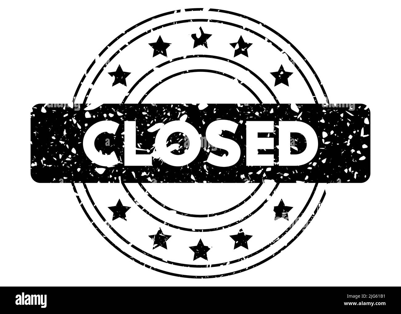 Simple vintage rubber stamp with Closed text Stock Vector Image & Art ...