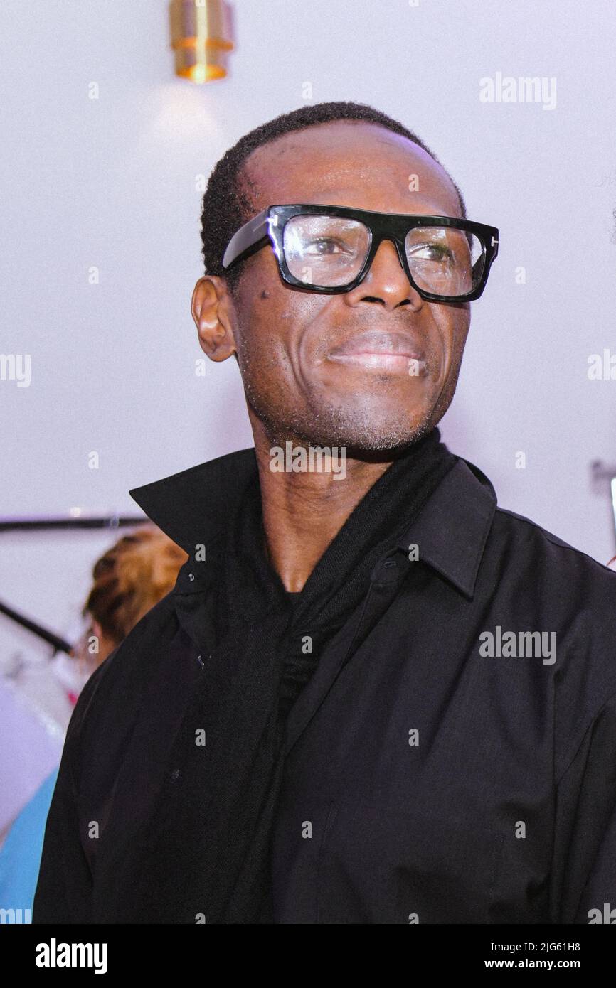 Paris, France. July 07, 2022, Designer Imane Ayassi backstage during ...