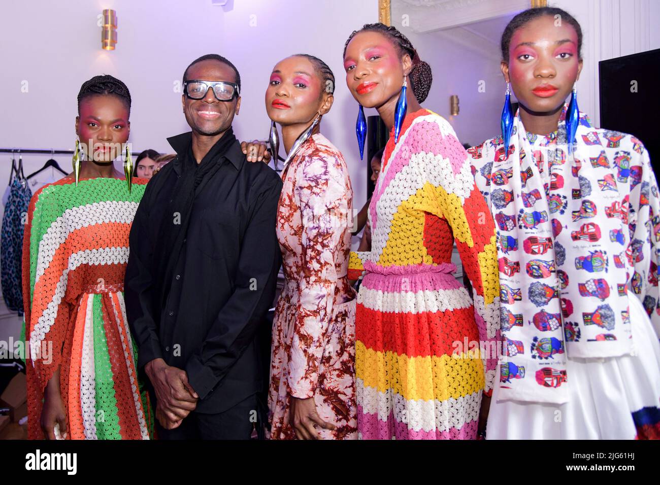 Paris, France. July 07, 2022, Designer Imane Ayassi backstage during ...