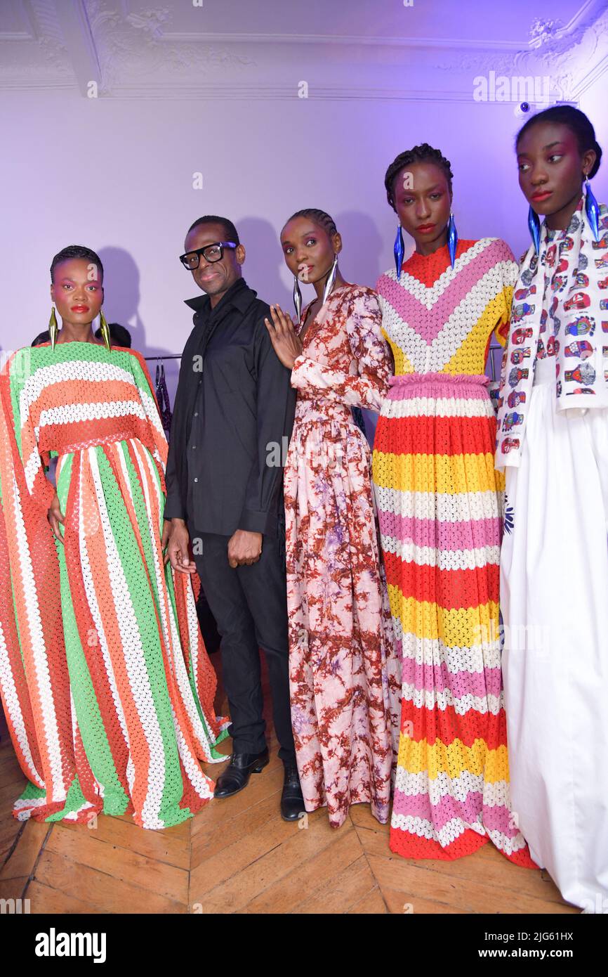 Paris, France. July 07, 2022, Designer Imane Ayassi backstage during ...