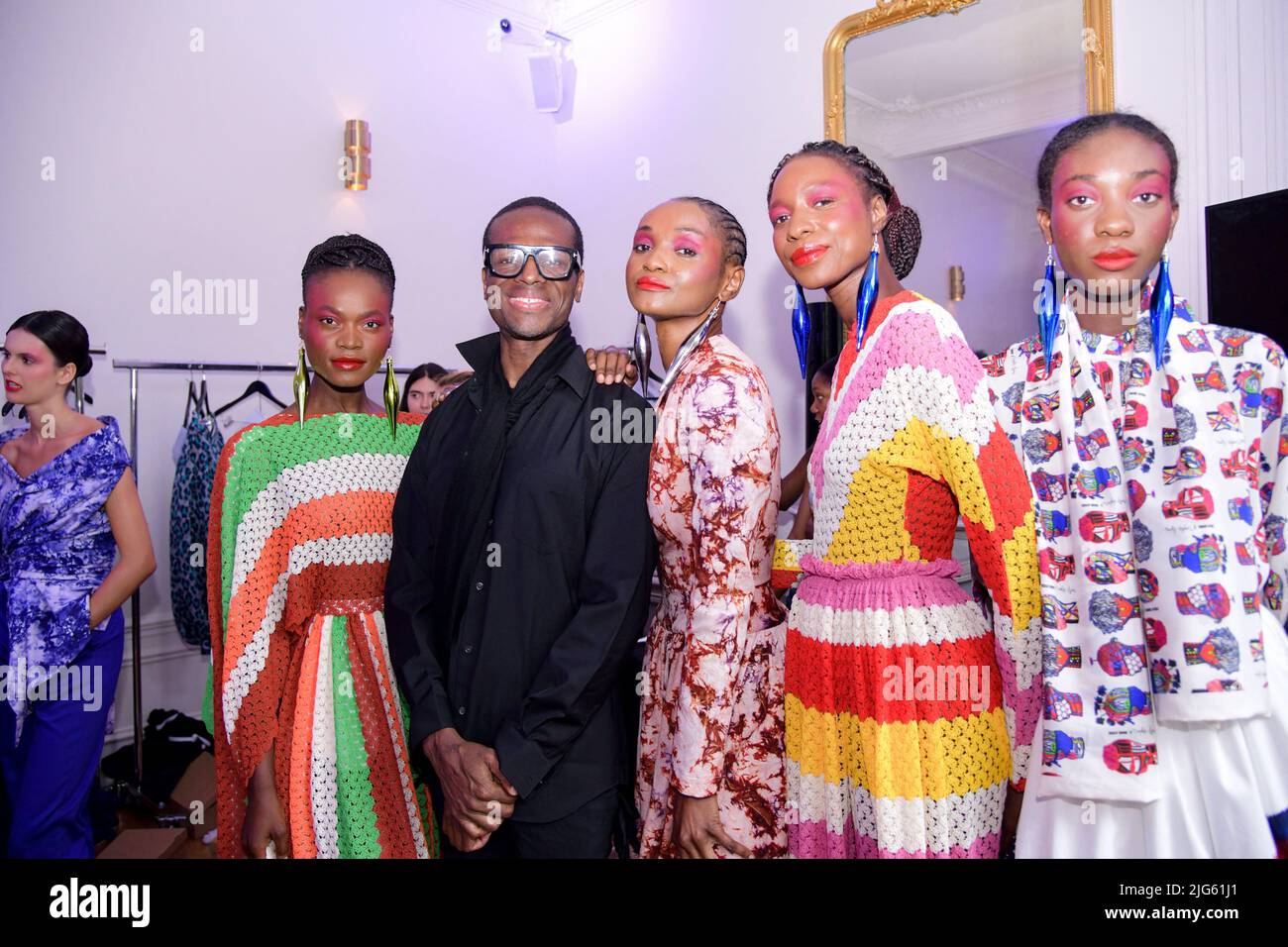 Paris, France. July 07, 2022, Designer Imane Ayassi backstage during ...