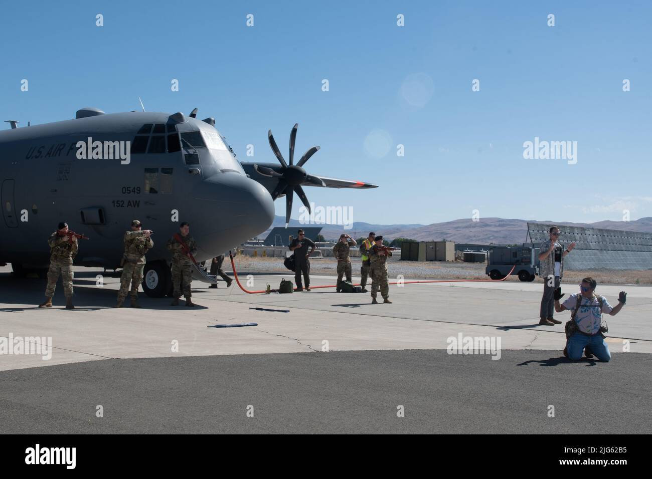 The 152nd Airlift Wing had an anti-hijacking exercise at the Nevada Air ...