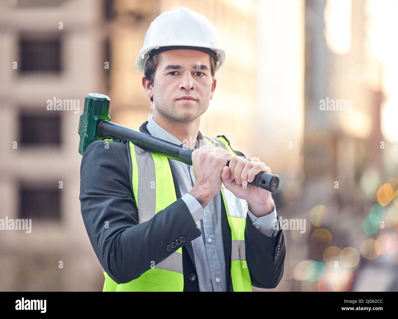 Im here to do a complete rebuild. Cropped portrait of a handsome male ...