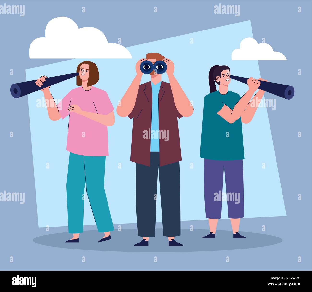 people searching with telescopes Stock Vector Image & Art - Alamy