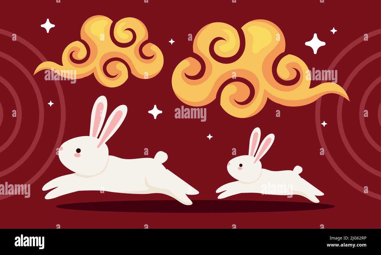 Gold bunnies Stock Vector Images - Alamy