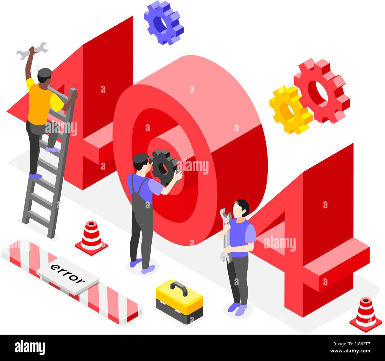 Isometric and colored error composition technicians are trying to solve ...