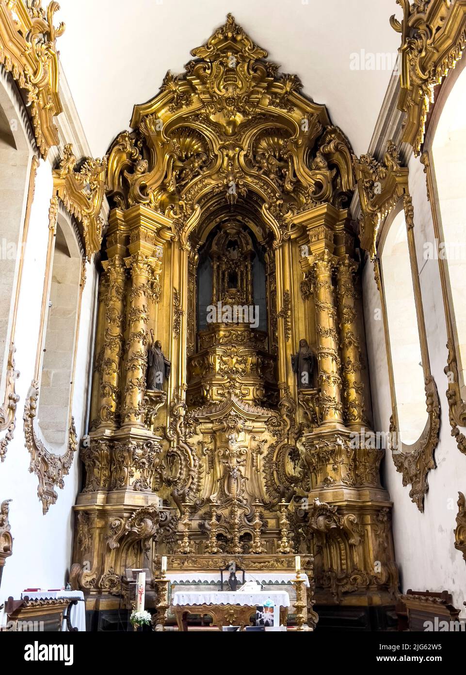 Internal view of the main altar of the monastery of S. Michael of ...