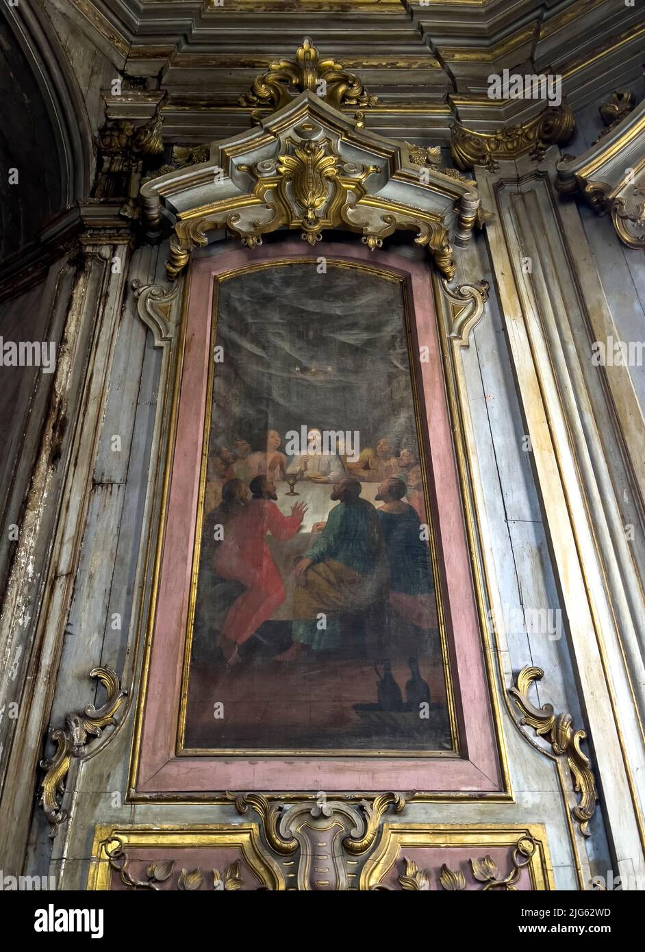 Internal view of a painting of the monastery of Saint Michael of ...
