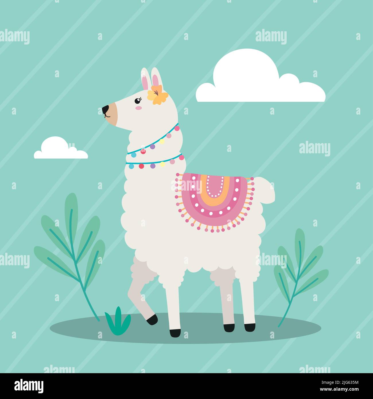 Llama field Stock Vector Images - Alamy