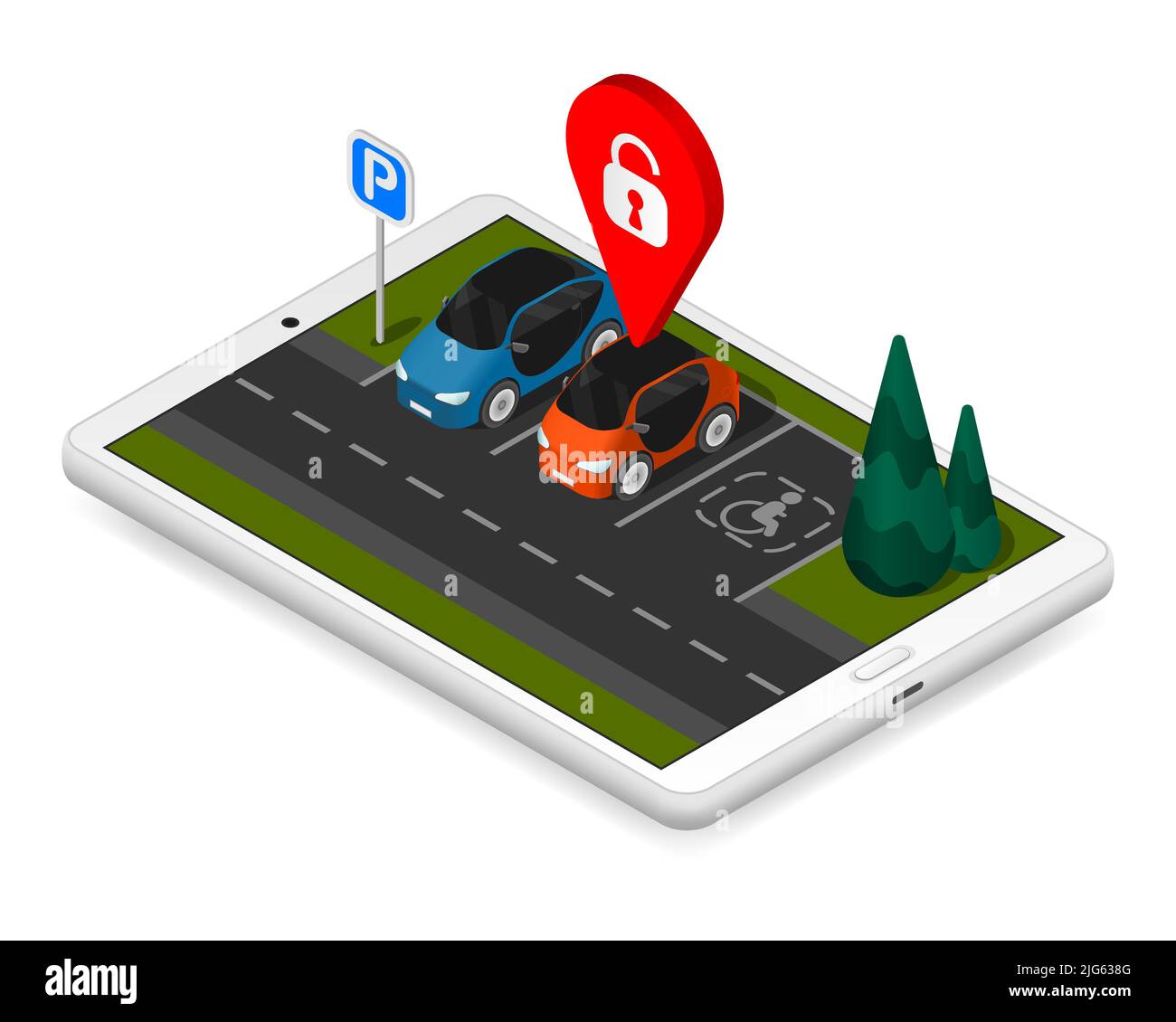 Auto park system Stock Vector Images - Alamy