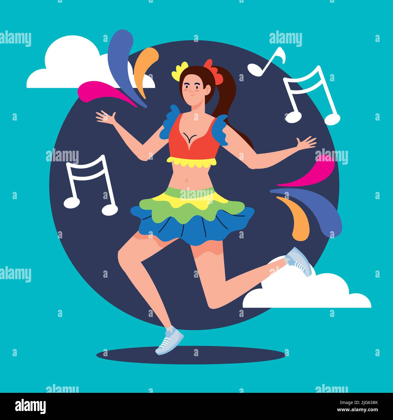 Woman dancer brazil parade Stock Vector Images - Alamy