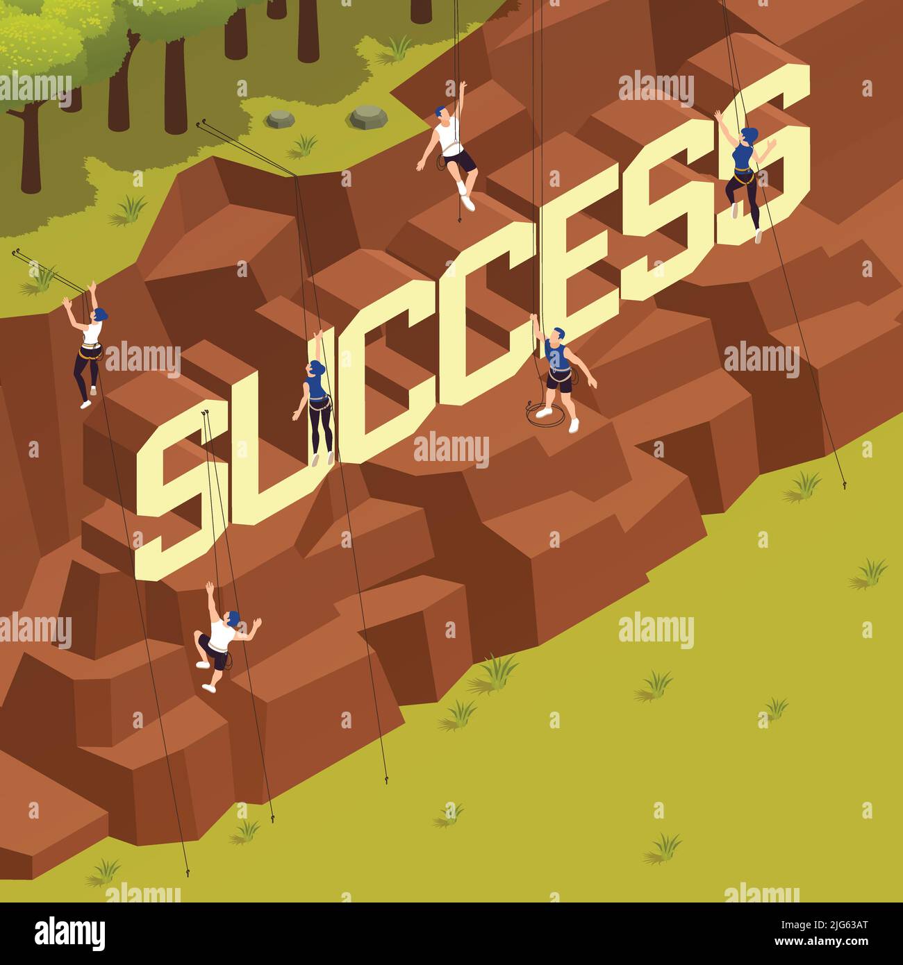 Top roping climbing wall Stock Vector Images - Alamy